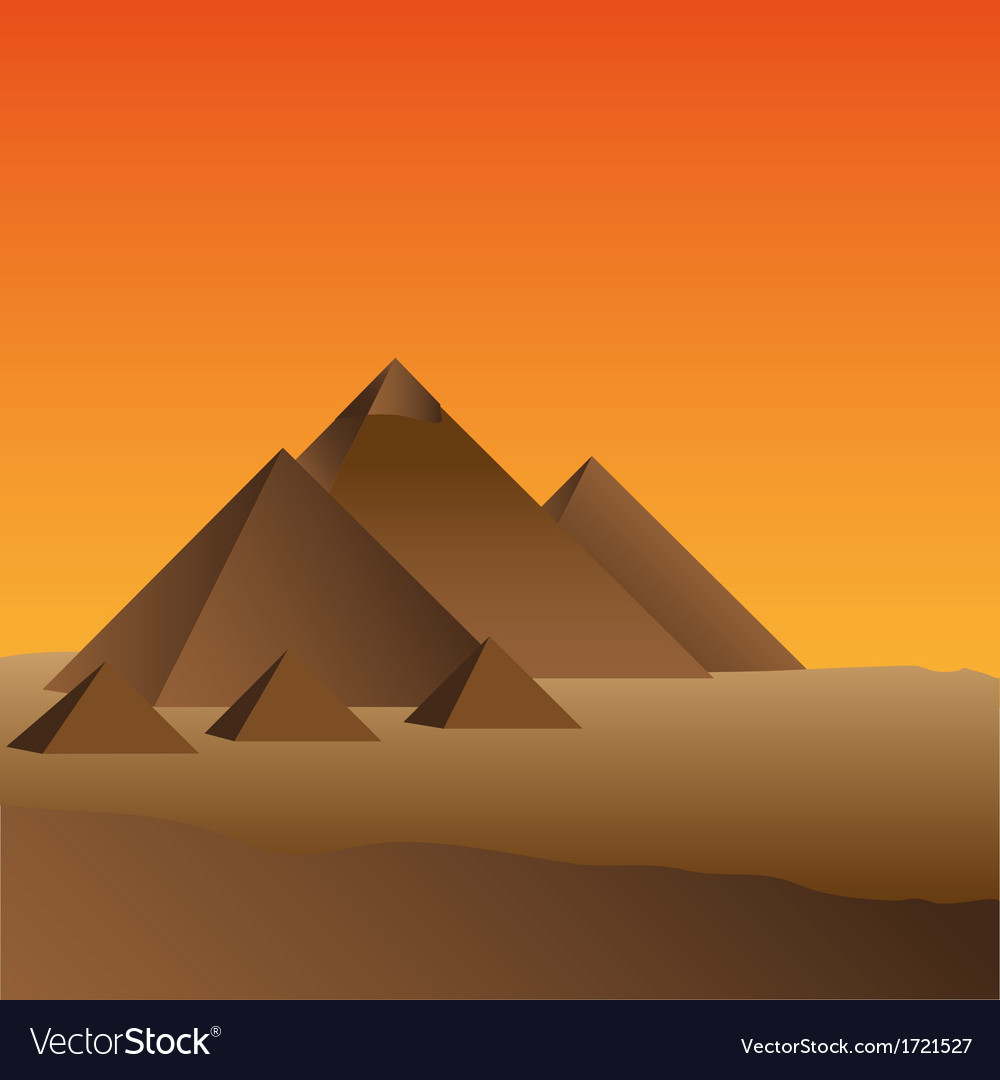 Egypt pyramids Royalty Free Vector Image - VectorStock