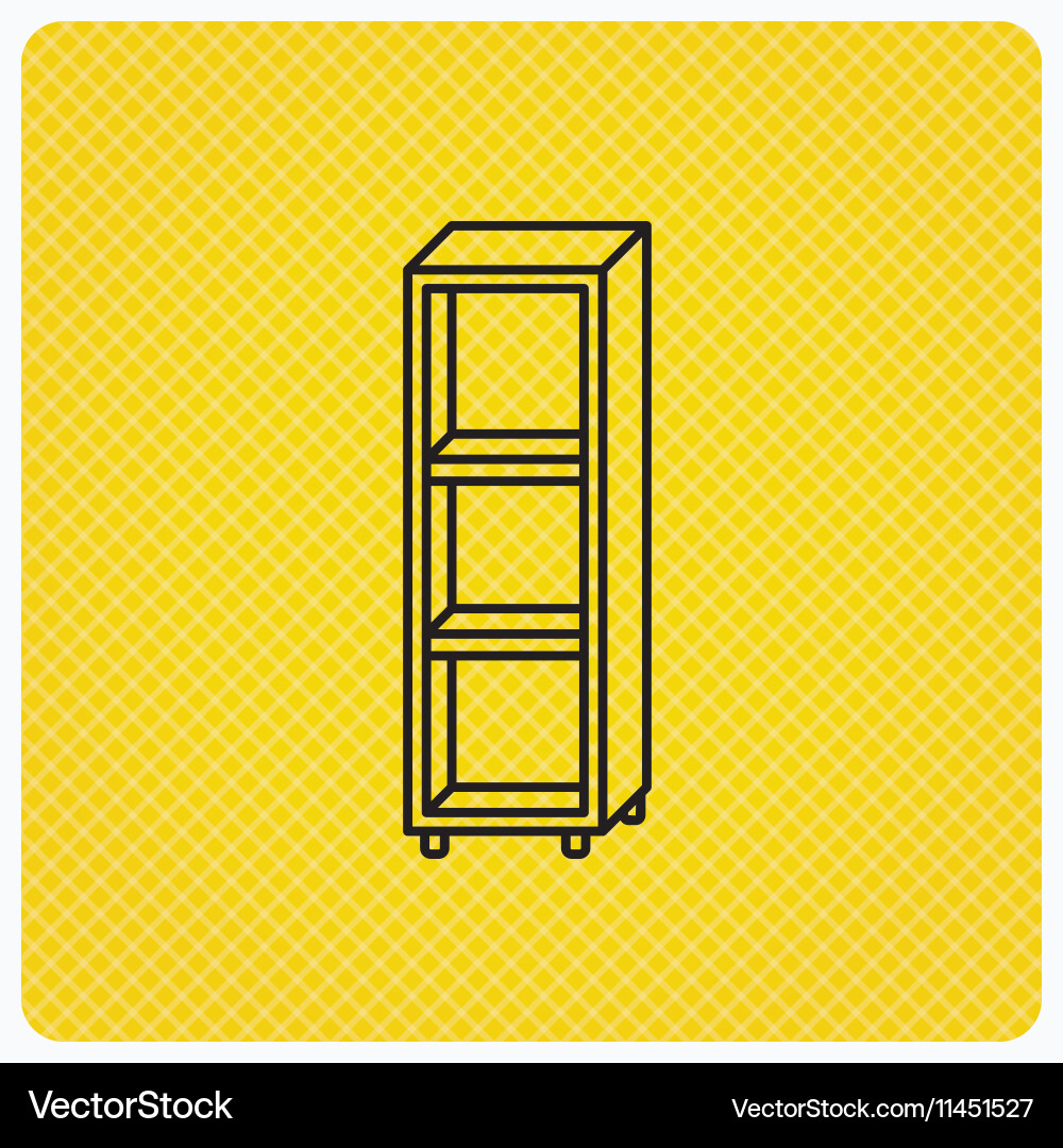 Empty shelves icon shelving sign Royalty Free Vector Image