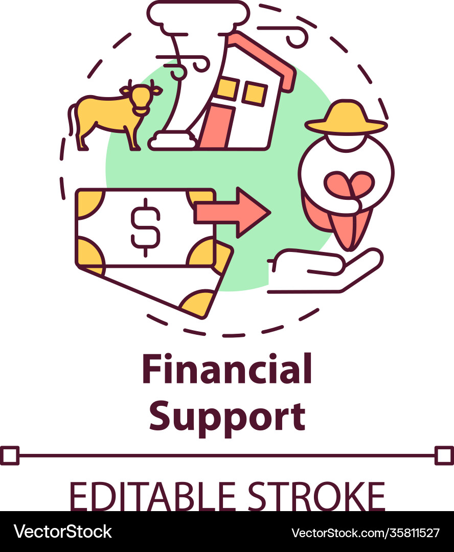 Financial support ecology initiative concept Vector Image