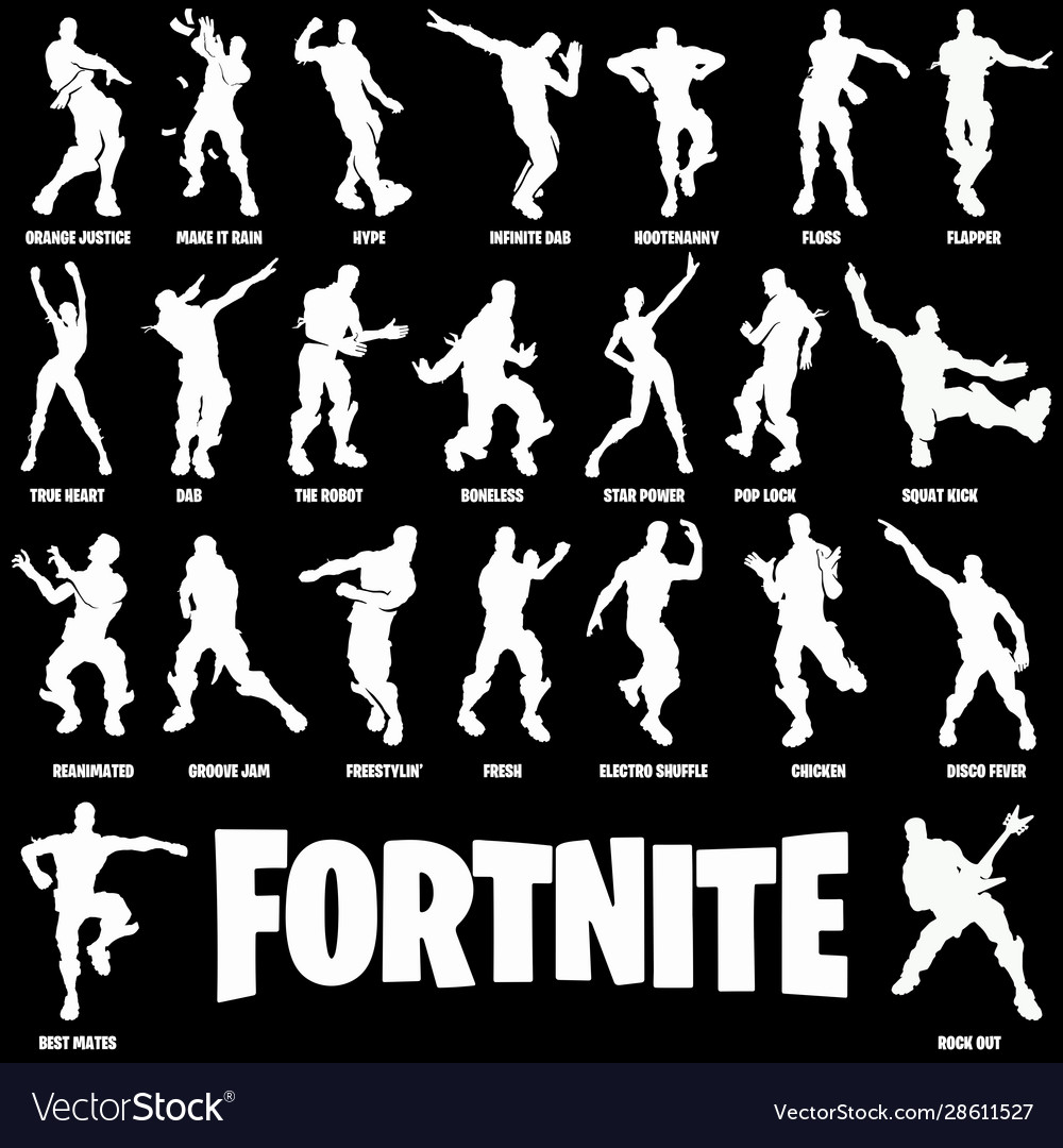 Fornite character dance 8 Royalty Free Vector Image