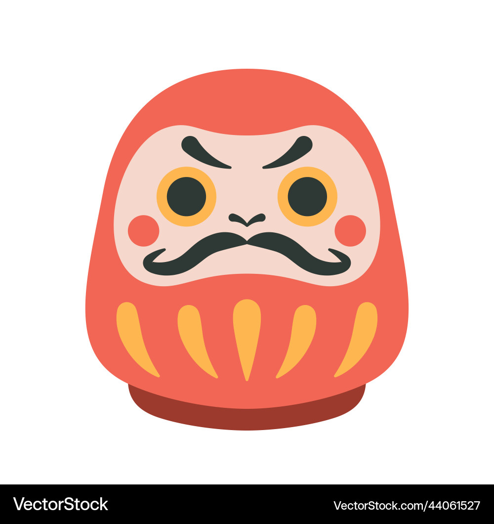 Japanese face toy icon Royalty Free Vector Image