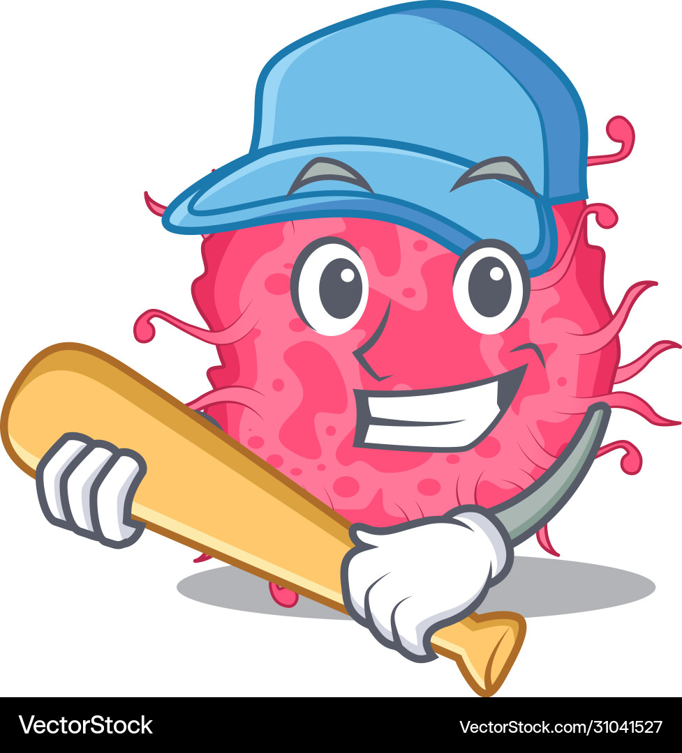 Picture pathogenic bacteria cartoon character Vector Image