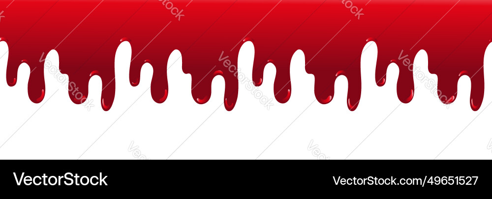 Red blood jam or paint dripping melted liquid Vector Image