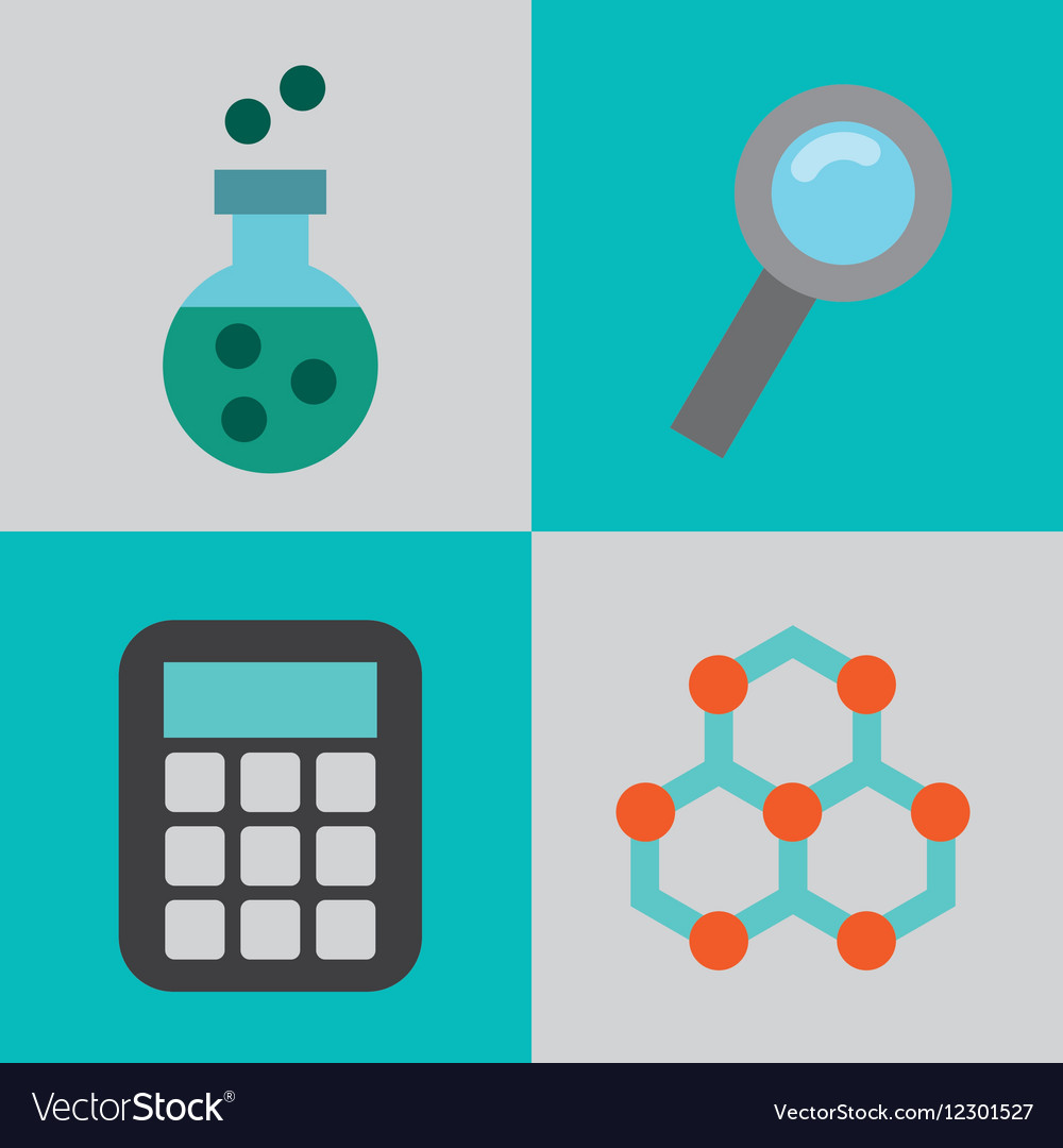 Scientific laboratory flat line icons Royalty Free Vector Scientific laboratory flat line icons Royalty Free Vector