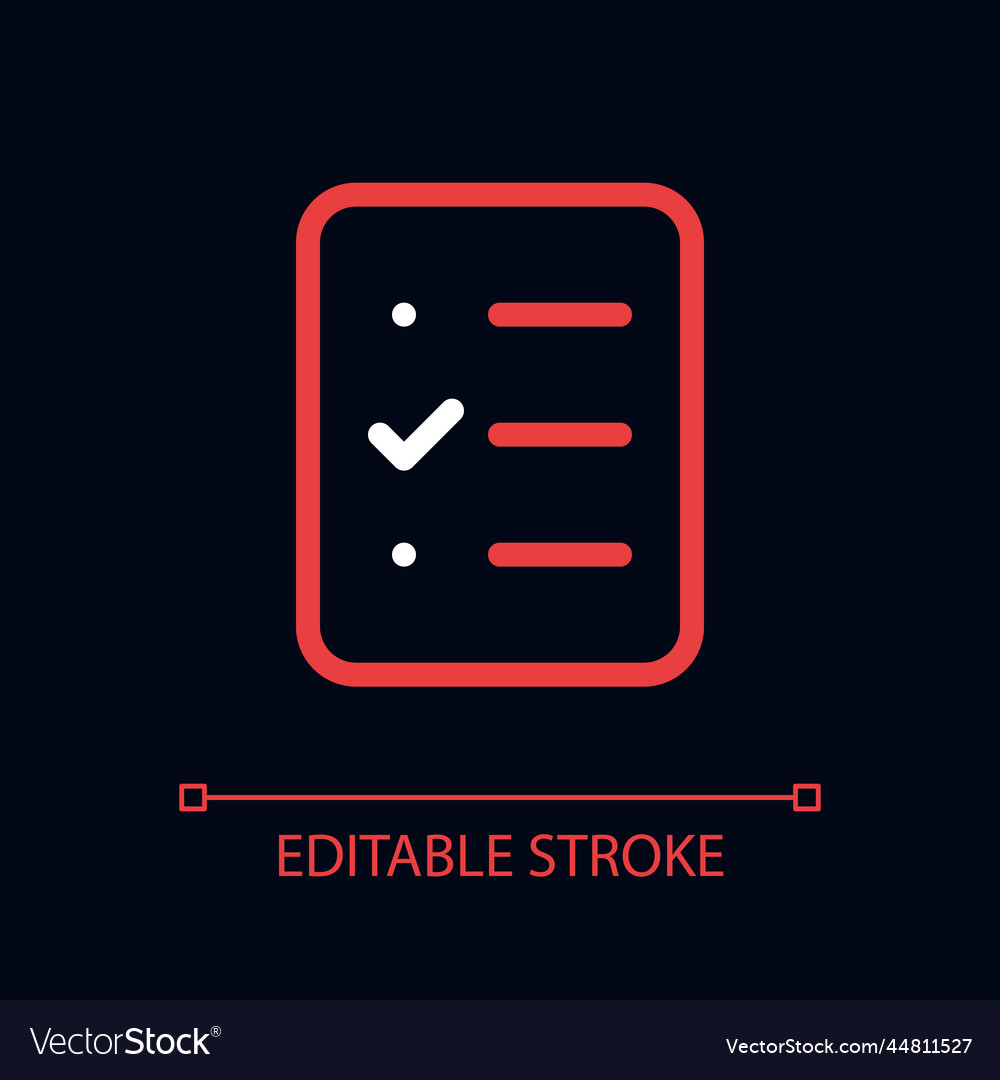 Survey pixel perfect color linear ui icon Vector Image