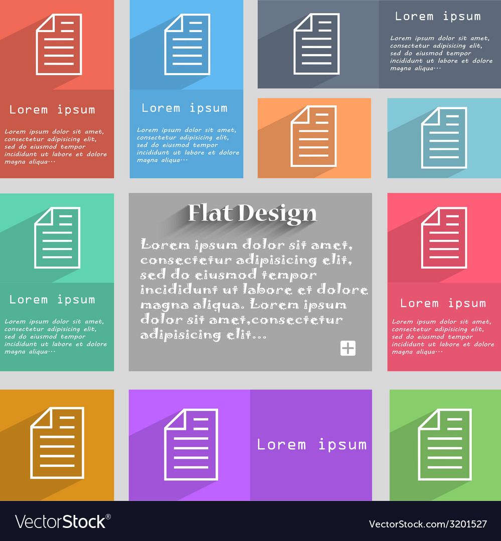 Text file sign icon document symbol set Royalty Free Vector