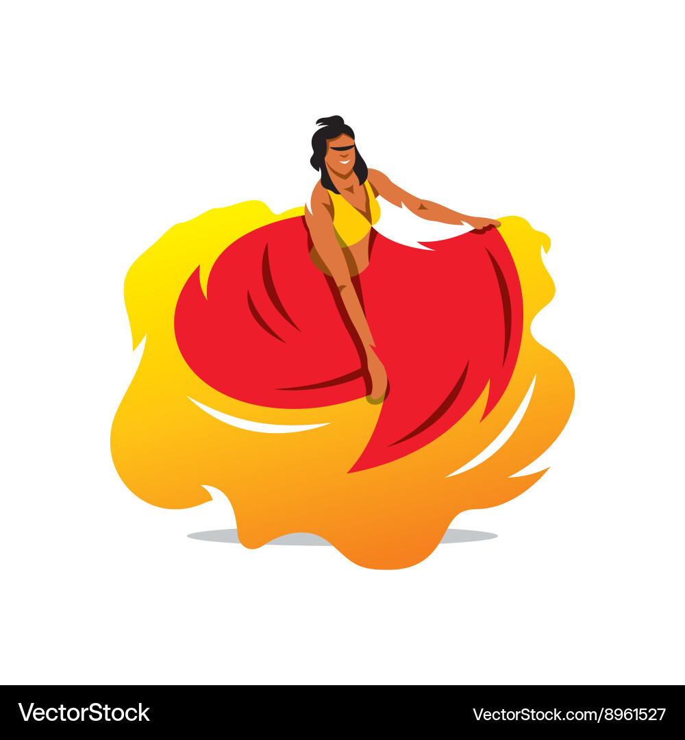 Woman dancer cartoon Royalty Free Vector Image