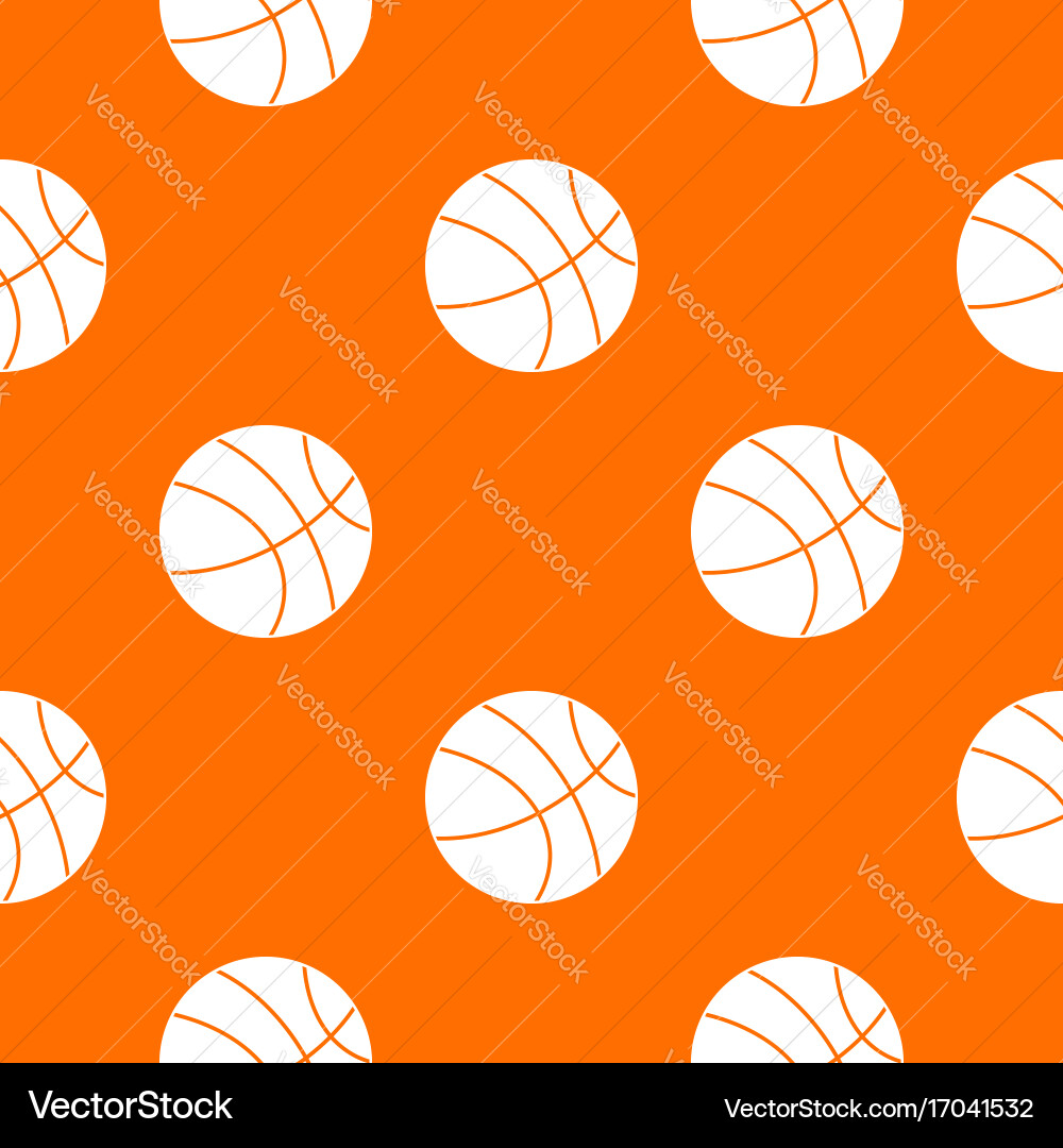 Basketball ball pattern seamless Royalty Free Vector Image