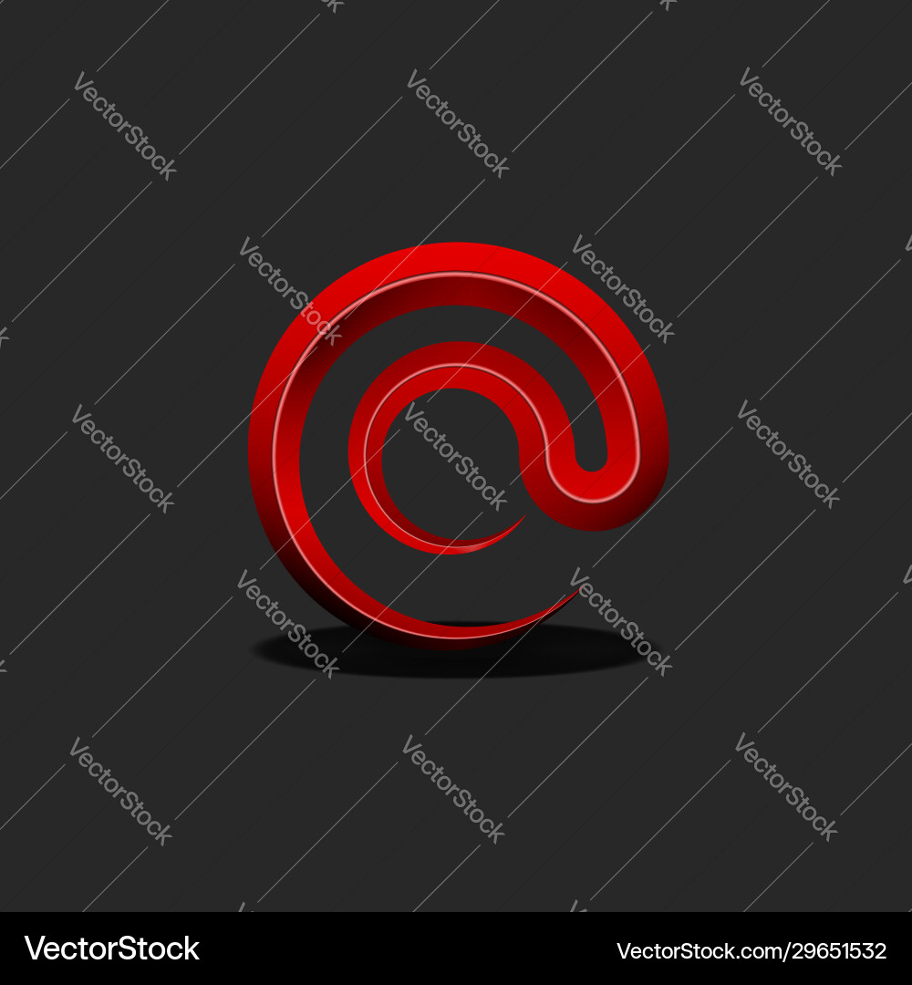 Calligraphic monogram at sign at a rate logo Vector Image