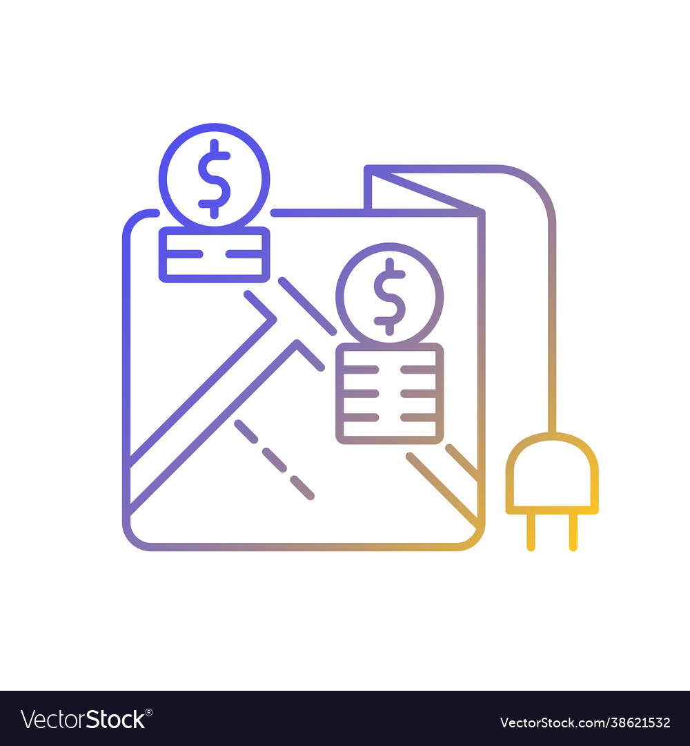 Pricing locality gradient linear icon Royalty Free Vector