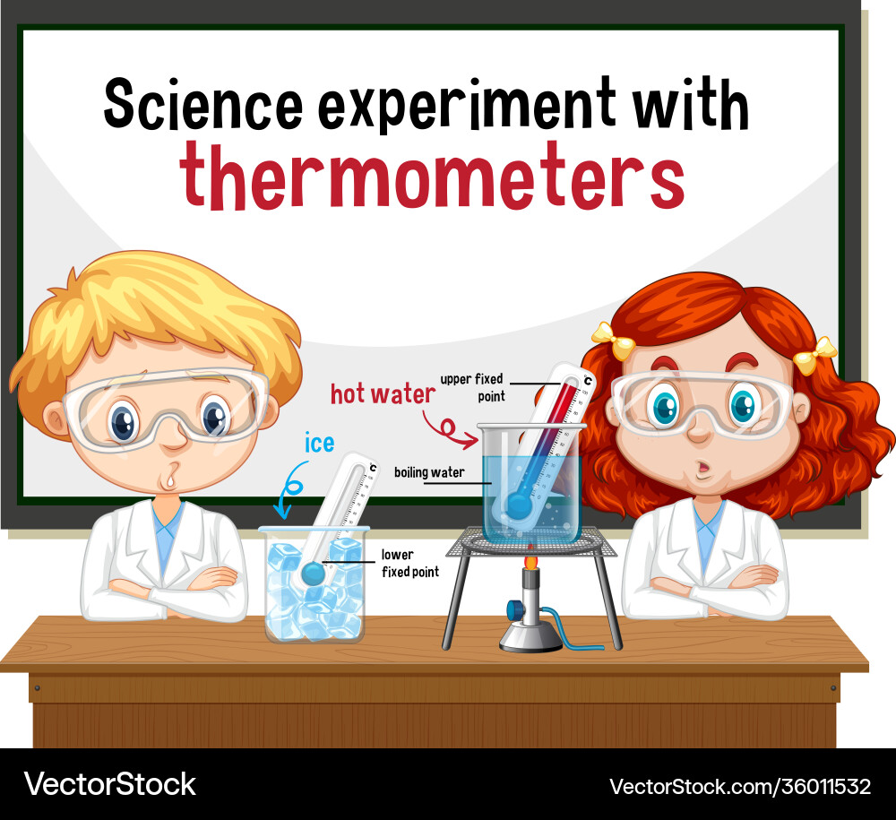 Scientist explaining science experiment Royalty Free Vector