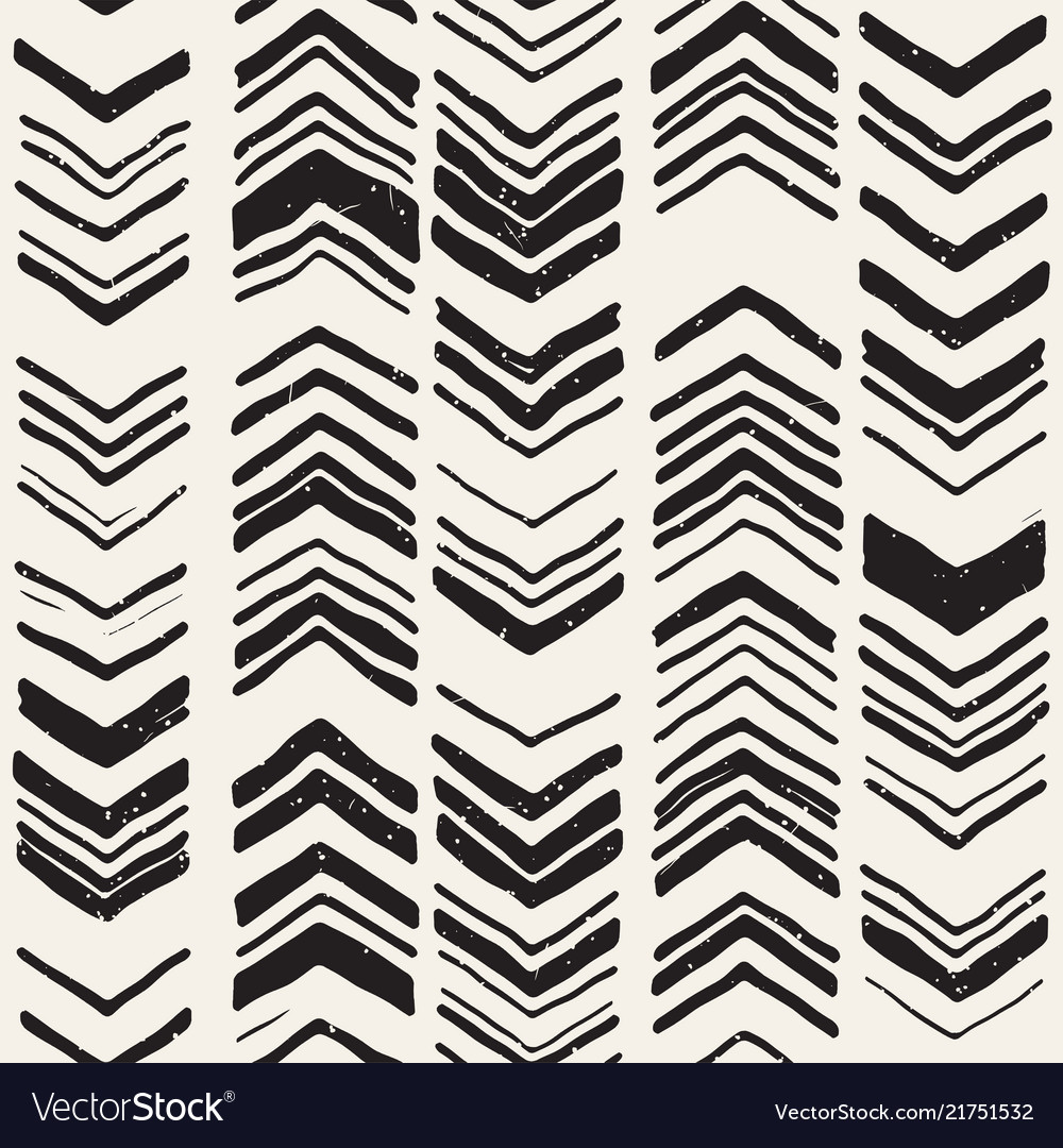 Seamless hand drawn style chevron pattern Vector Image