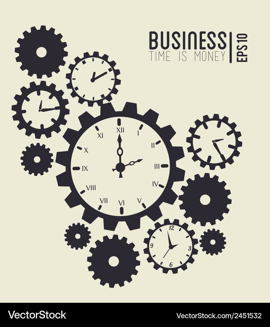 Time design over beige background Royalty Free Vector Image