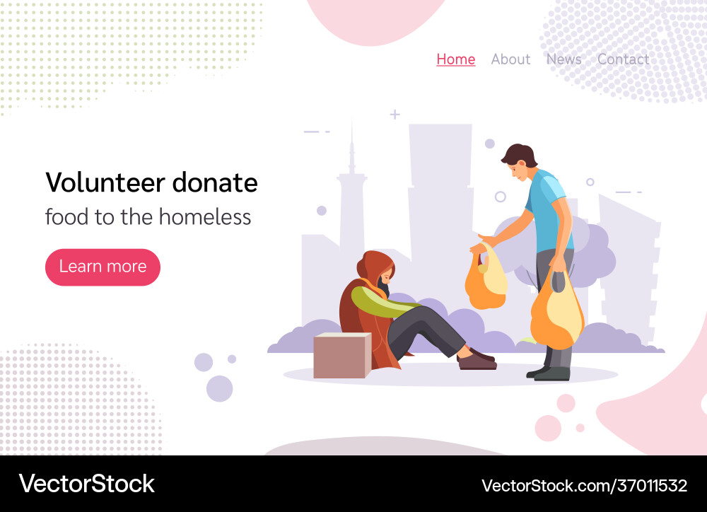 Volunteer people doing charity activities Vector Image