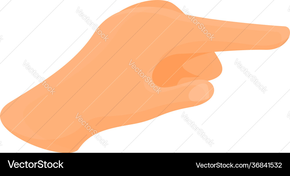 You hand gesture icon cartoon style Royalty Free Vector