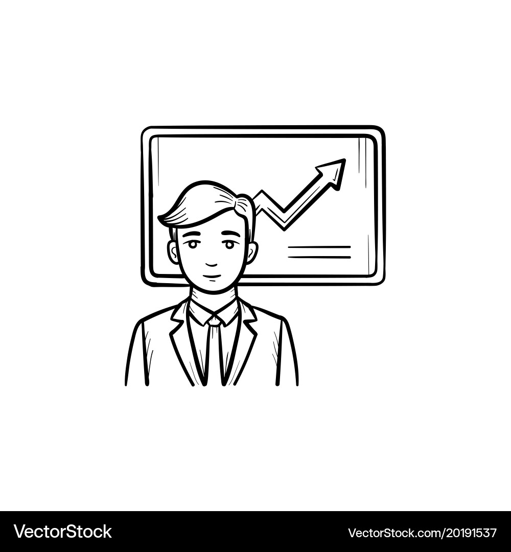 Business infographic hand drawn sketch icon Vector Image