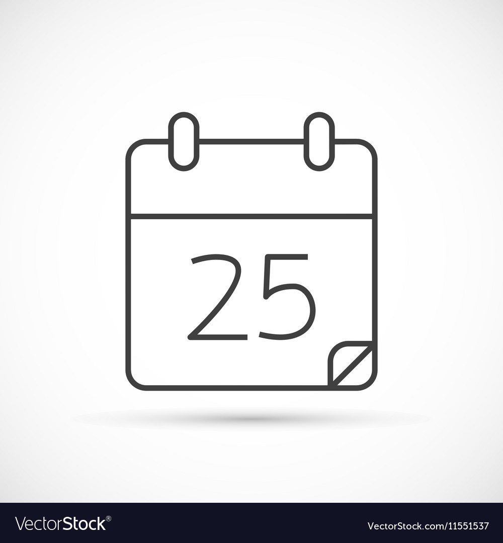 Calendar thin line icon Royalty Free Vector Image Calendar thin line icon Royalty Free Vector Image
