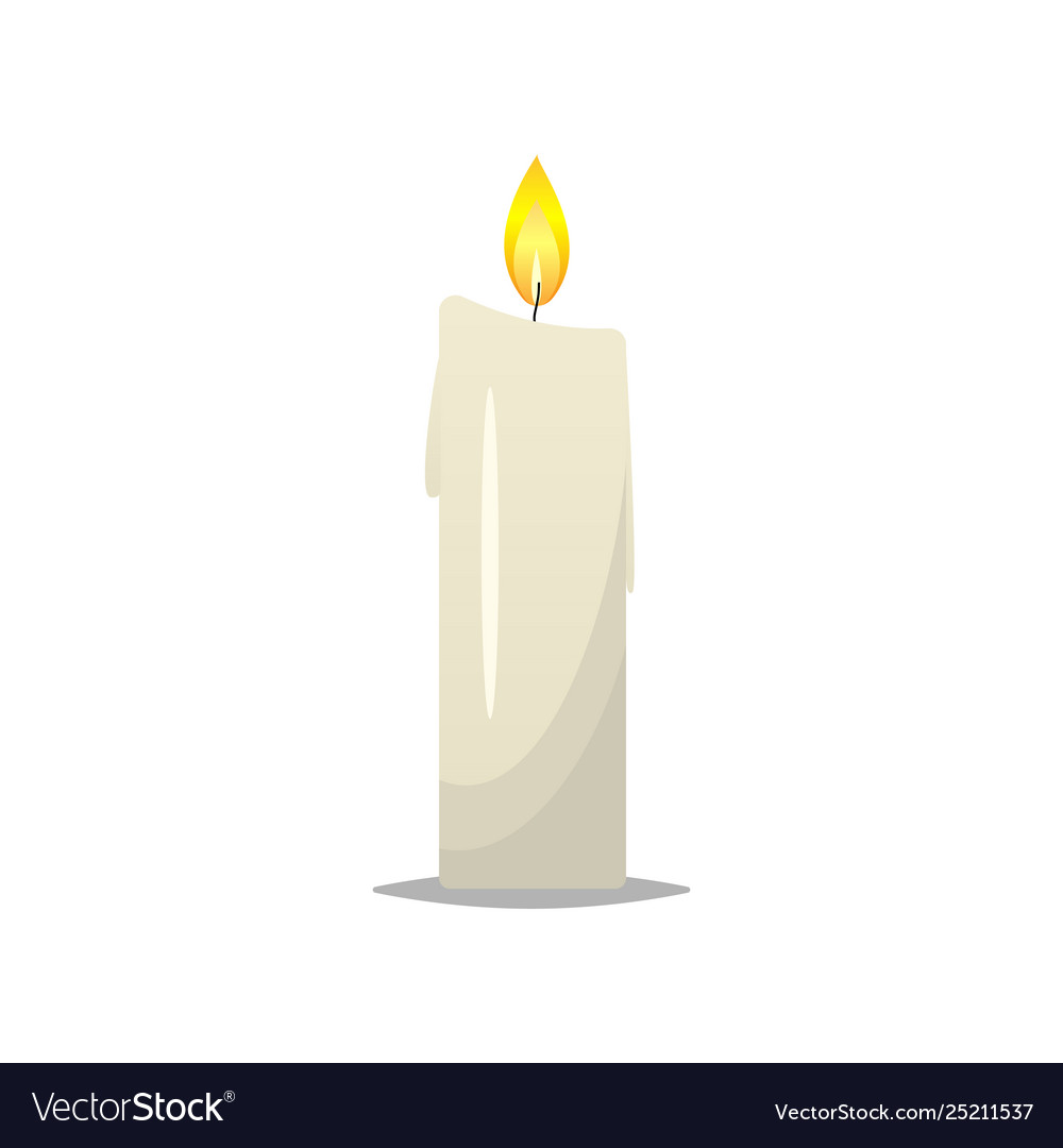 Candle burning Royalty Free Vector Image - VectorStock