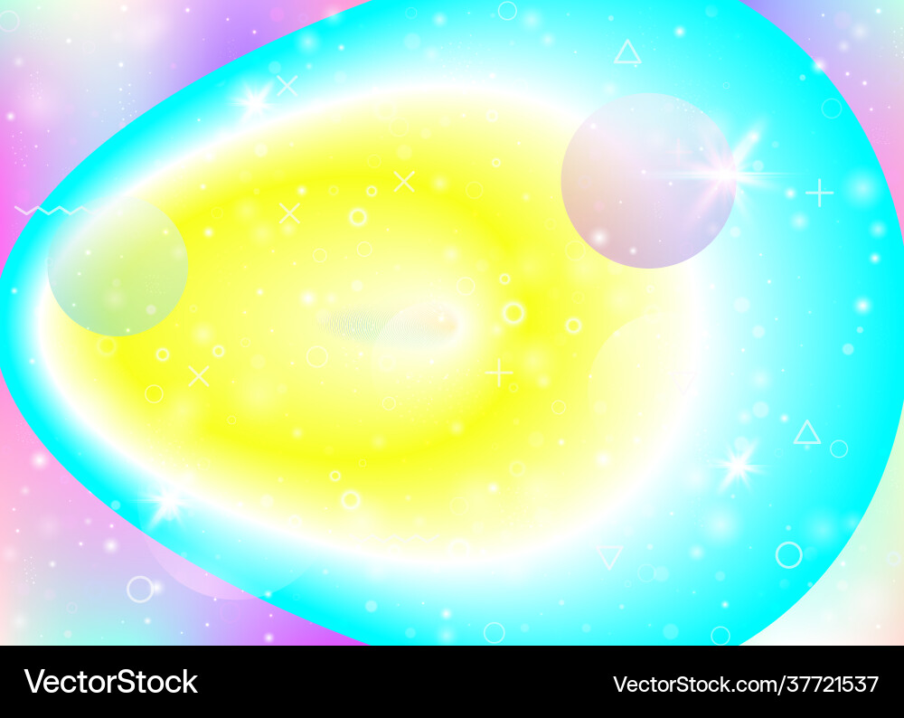 Holographic background with vibrant rainbow Vector Image