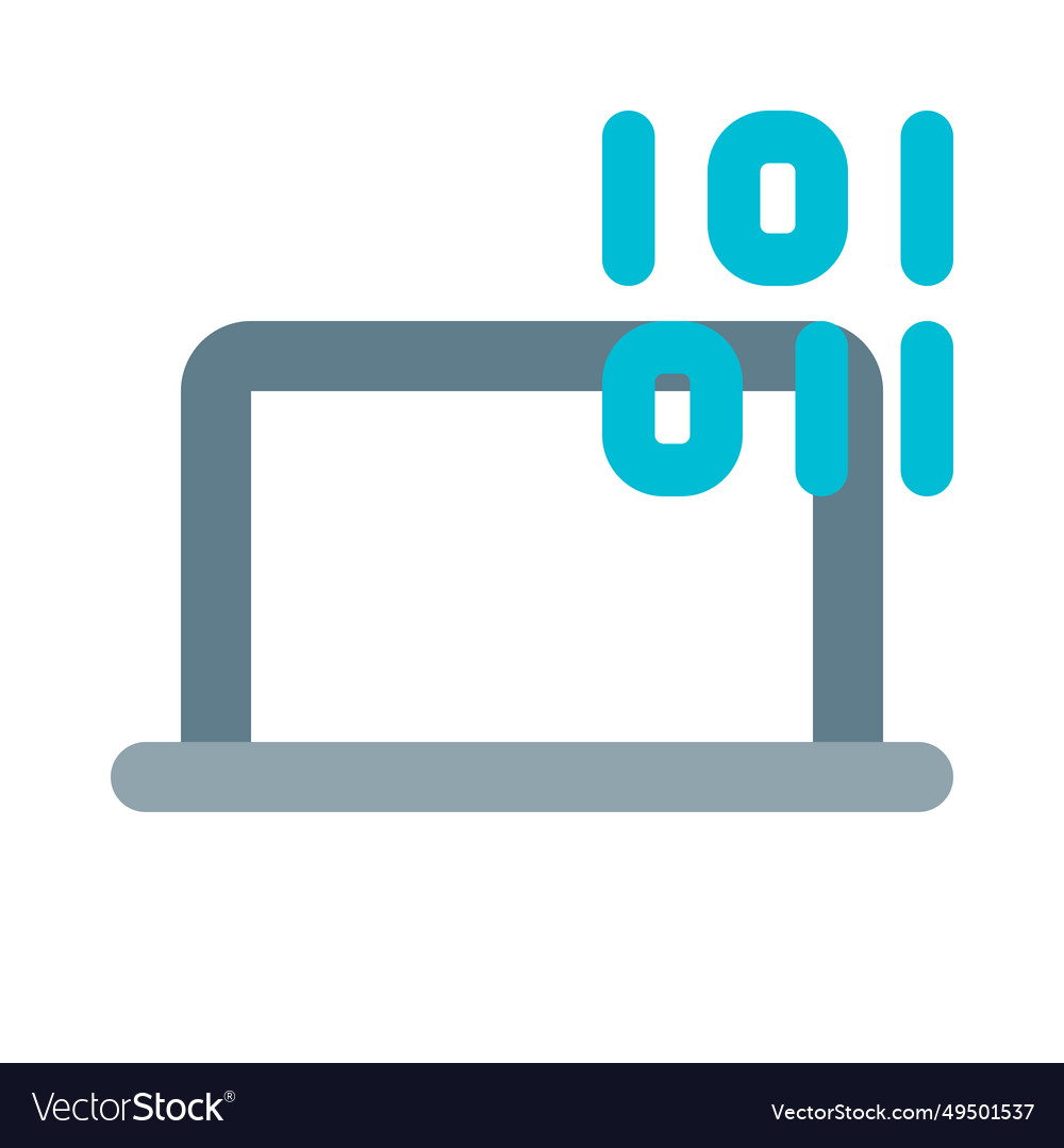 Implementing Binary Technology Code On Device Vector Image