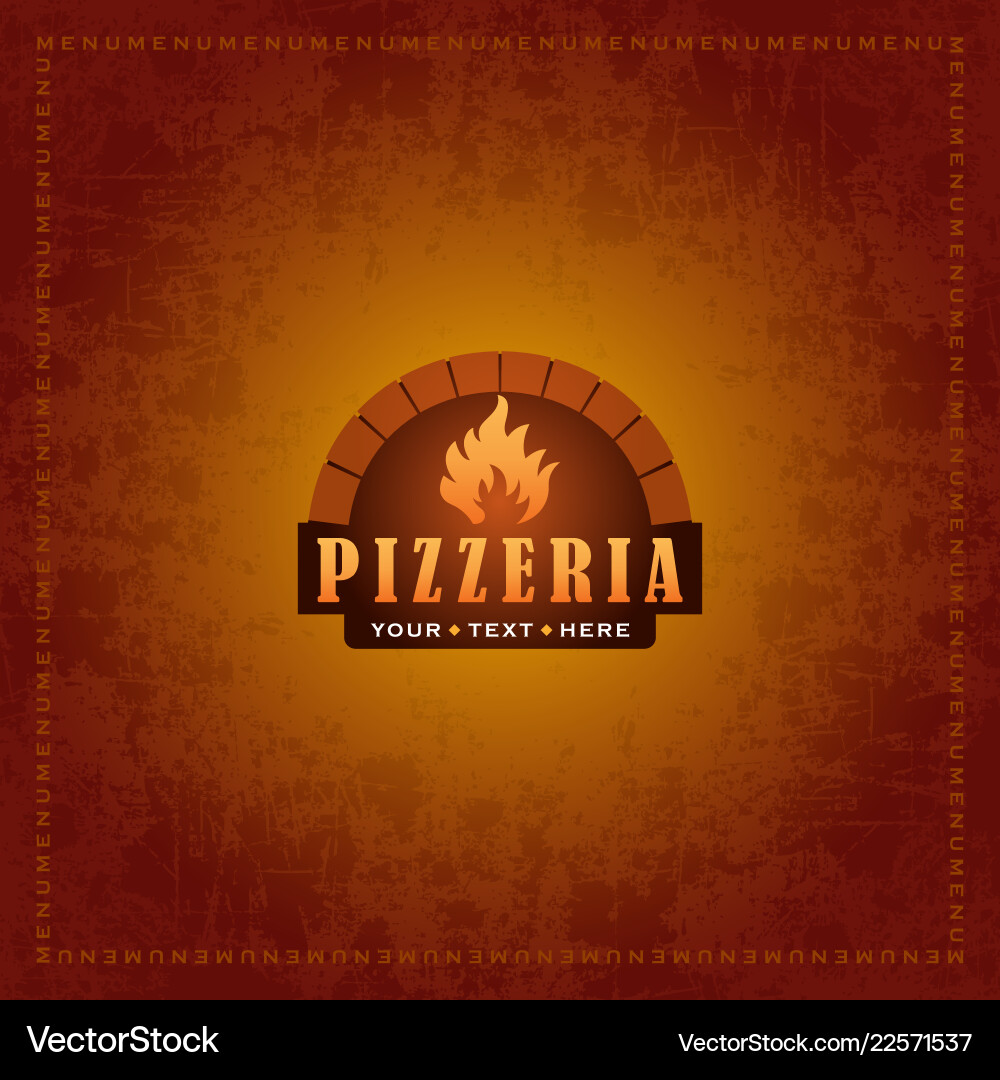 Menu cover design for pizzeria Royalty Free Vector Image
