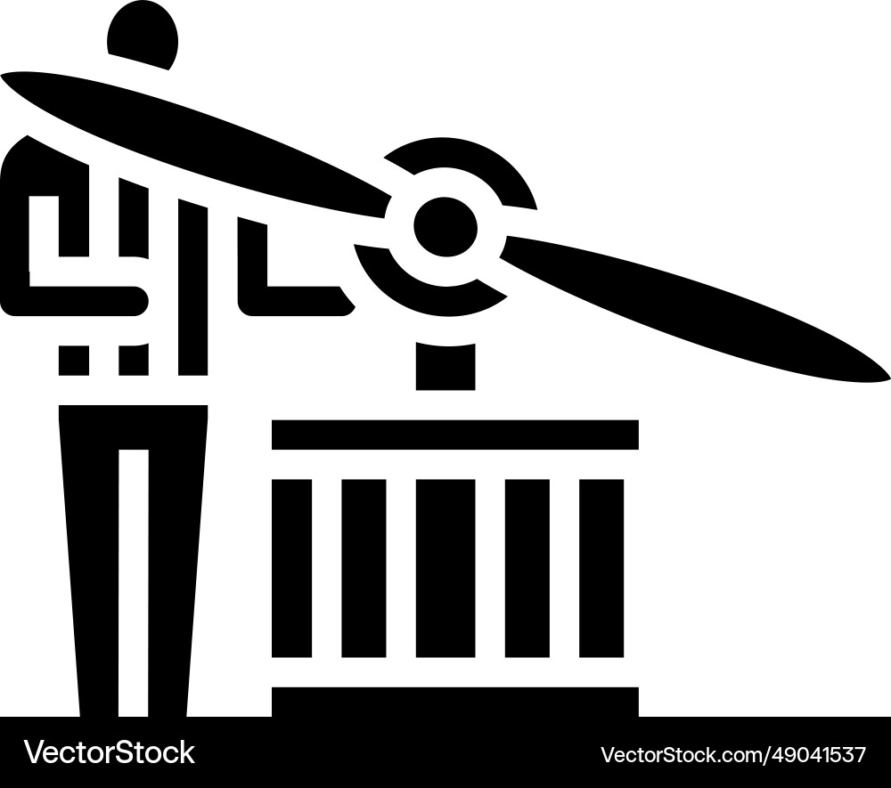 Propeller maintenance aircraft glyph icon Vector Image