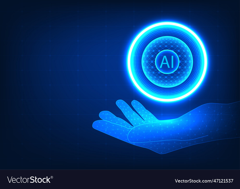 Technology background artificial intelligence Vector Image