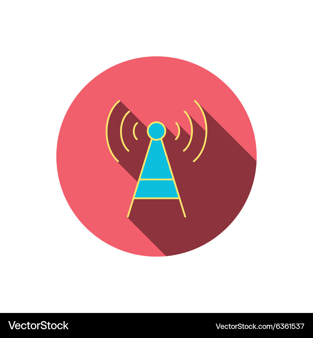 Telecommunication tower icon signal sign Vector Image