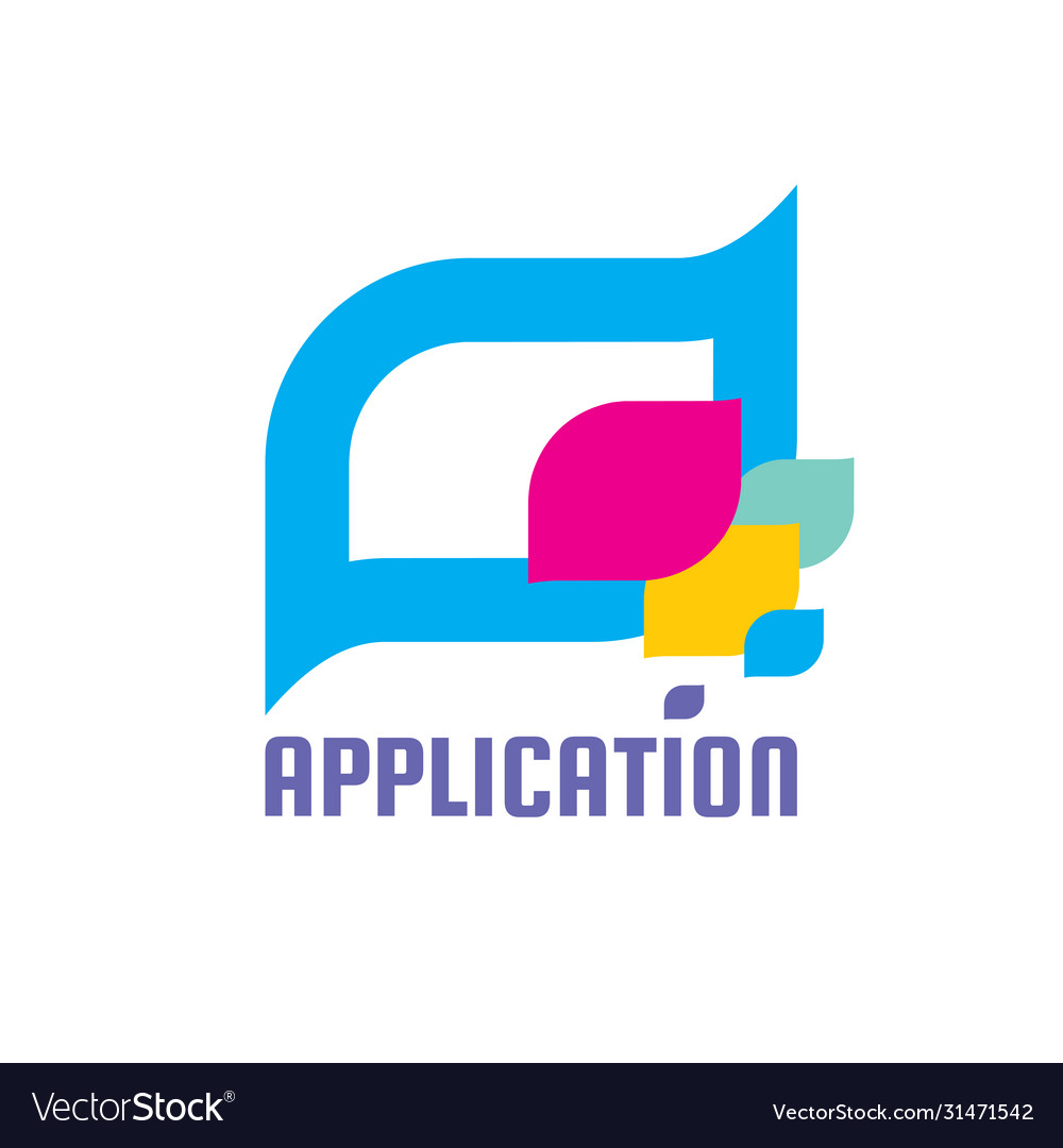 Application message - speech bubbles logo Vector Image