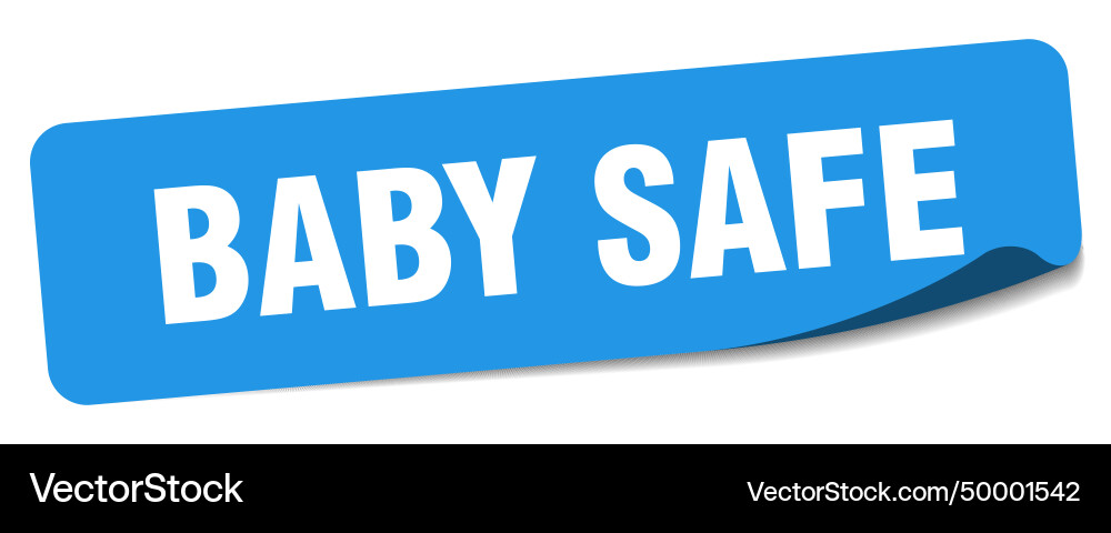 Baby safe sticker label Royalty Free Vector Image