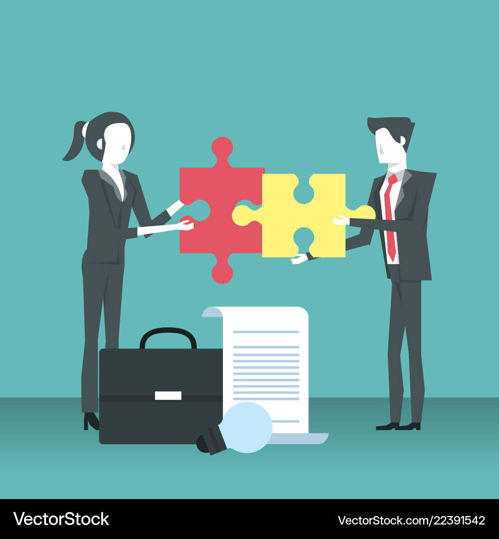 Business partners cartoon Royalty Free Vector Image