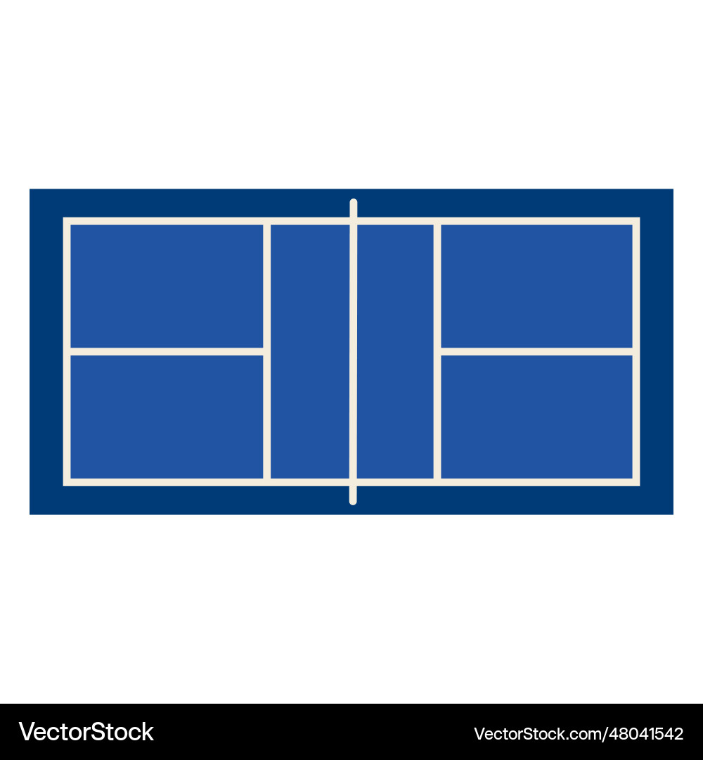 Court top pickleball flat Royalty Free Vector Image