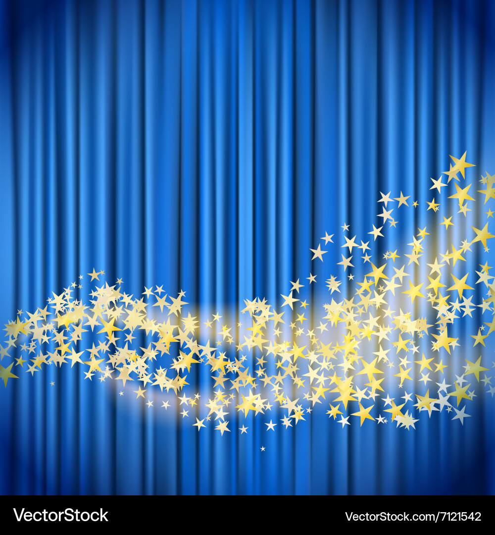 Golden stars flowing Royalty Free Vector Image