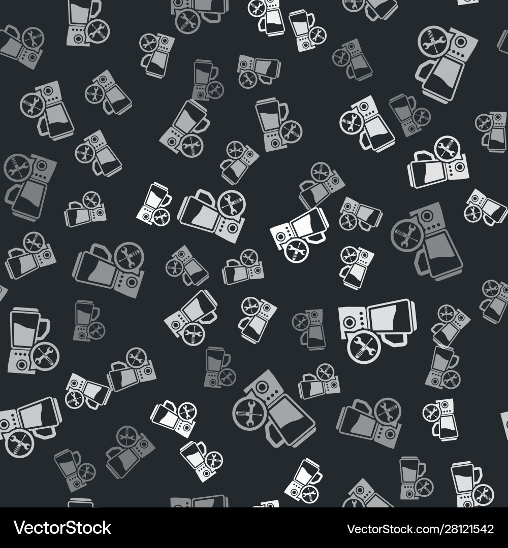 Grey blender with screwdriver and wrench icon Vector Image