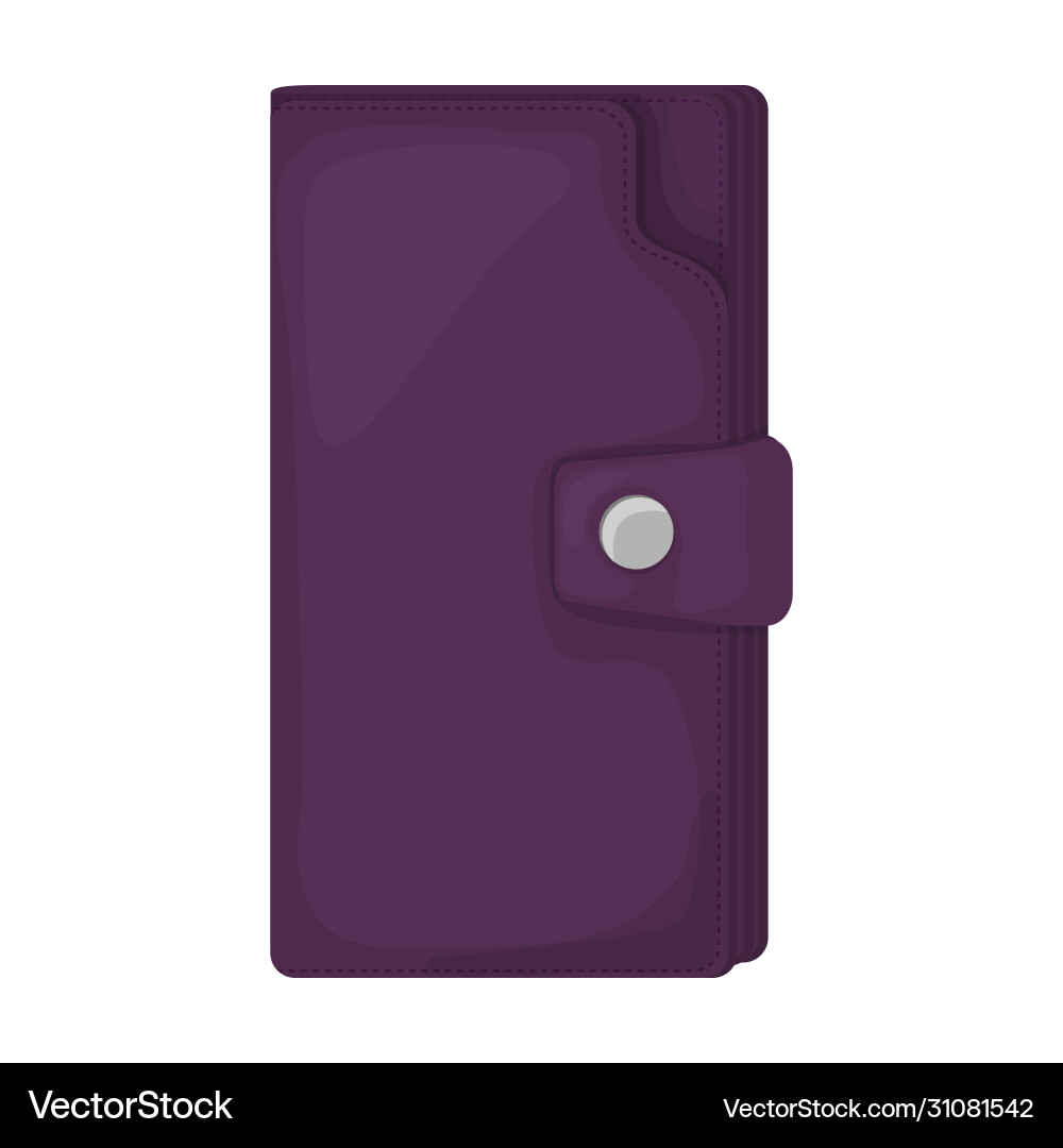 Leather wallet iconcartoon icon Royalty Free Vector Image