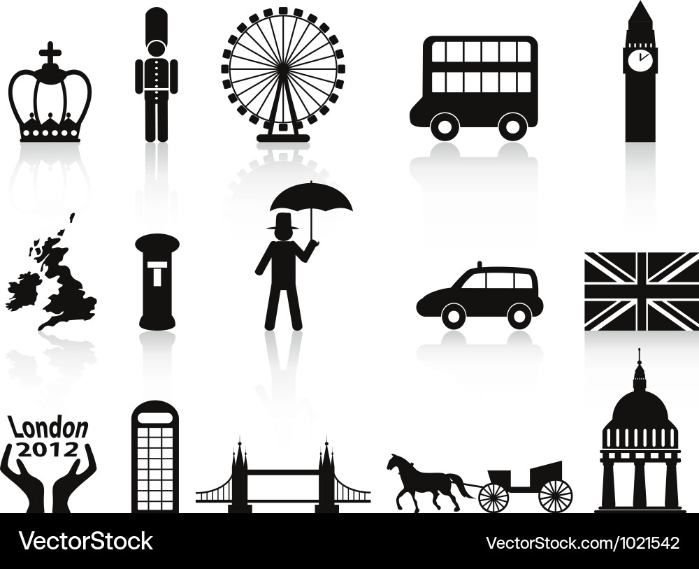 London icons set Royalty Free Vector Image - VectorStock