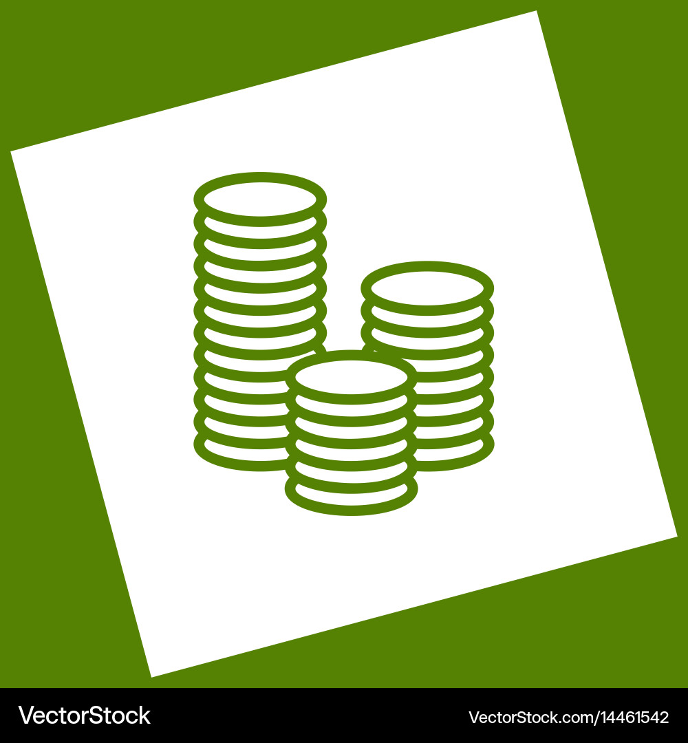 Money sign white icon Royalty Free Vector Image