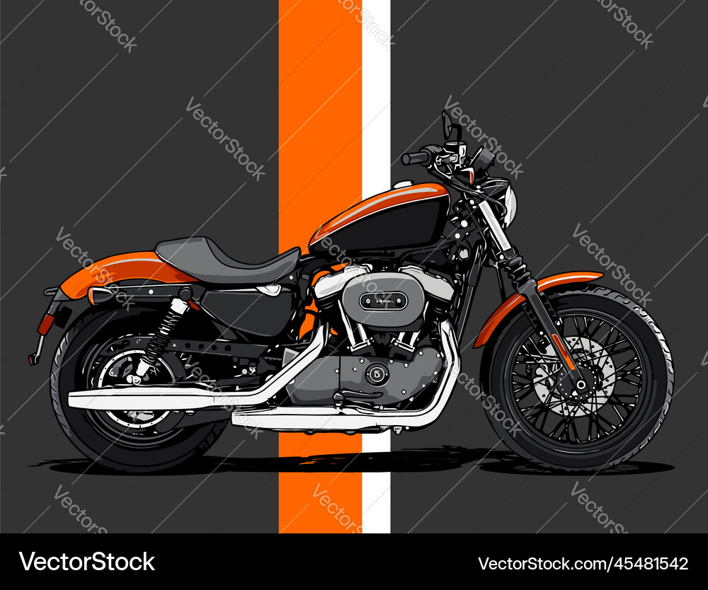 Motorbike template for graphic design needs Vector Image