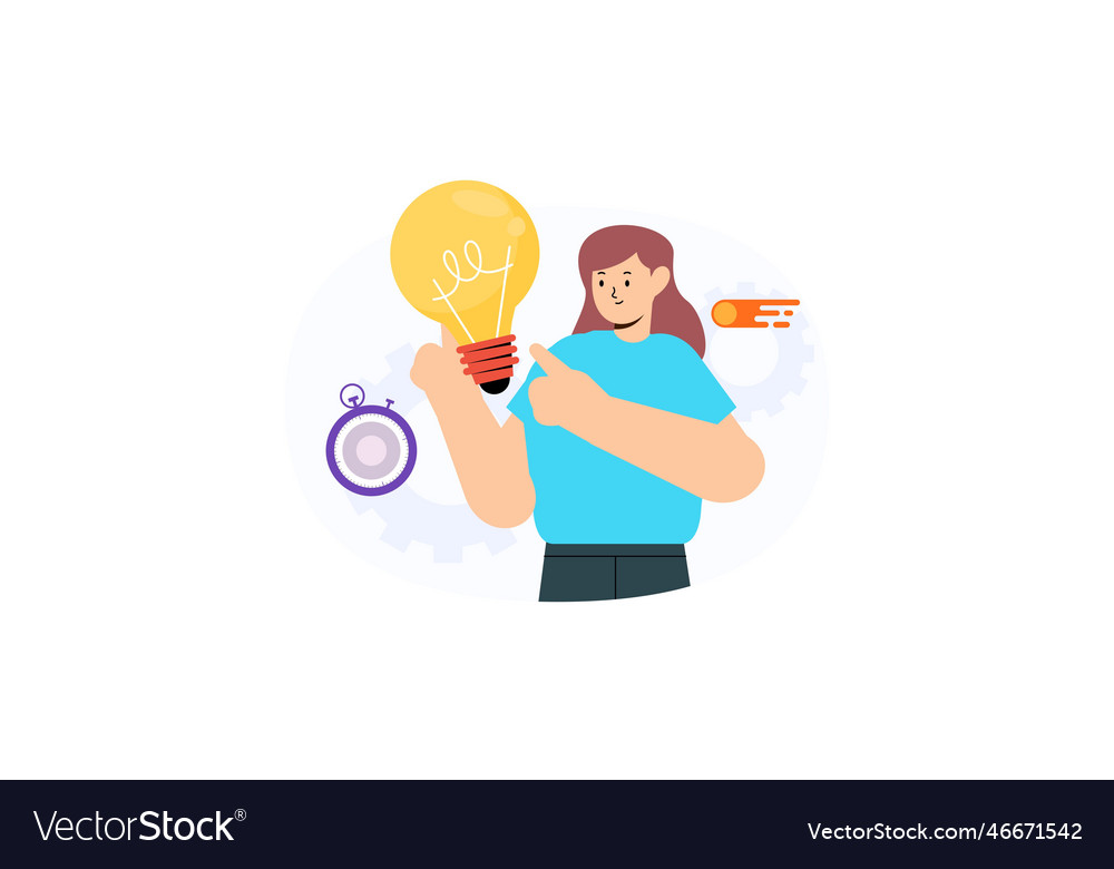 Solution in business solving to look idea concept Vector Image
