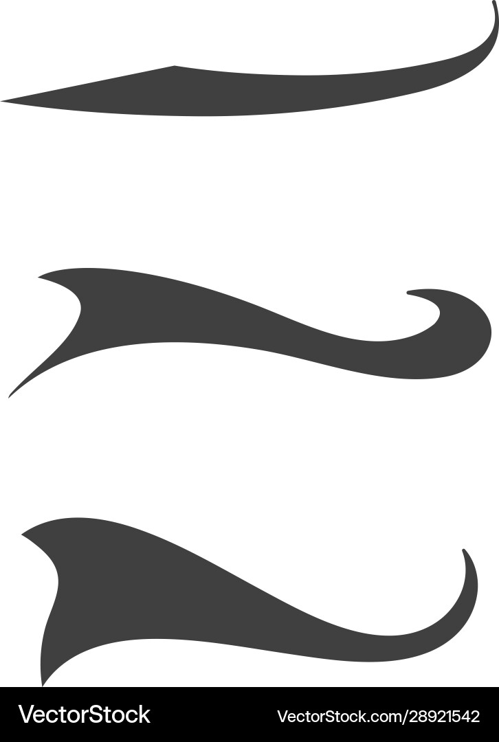 Swash and swooshes tails design Royalty Free Vector Image