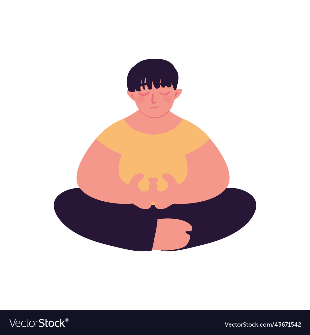 Woman sitting meditating Royalty Free Vector Image Woman sitting meditating Royalty Free Vector Image
