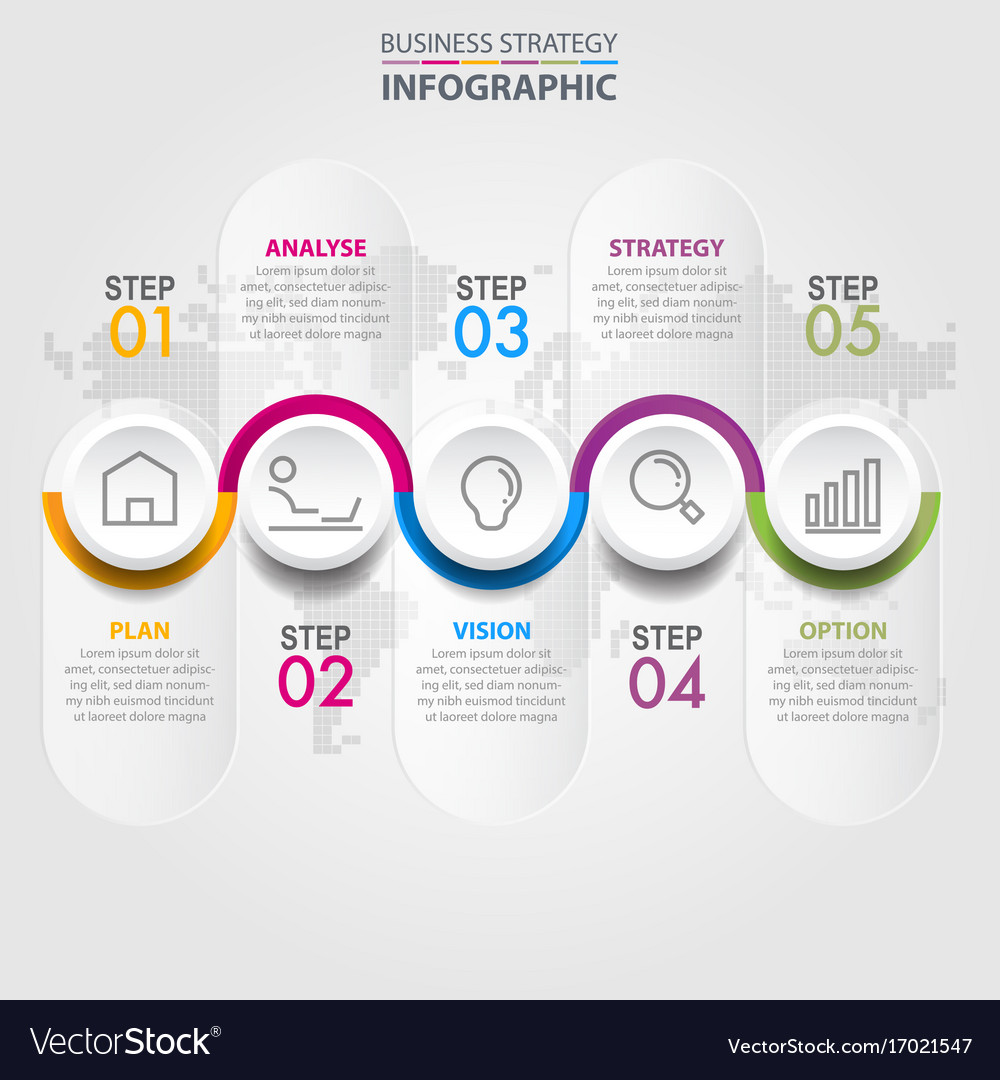 Business infographics design elements template Vector Image