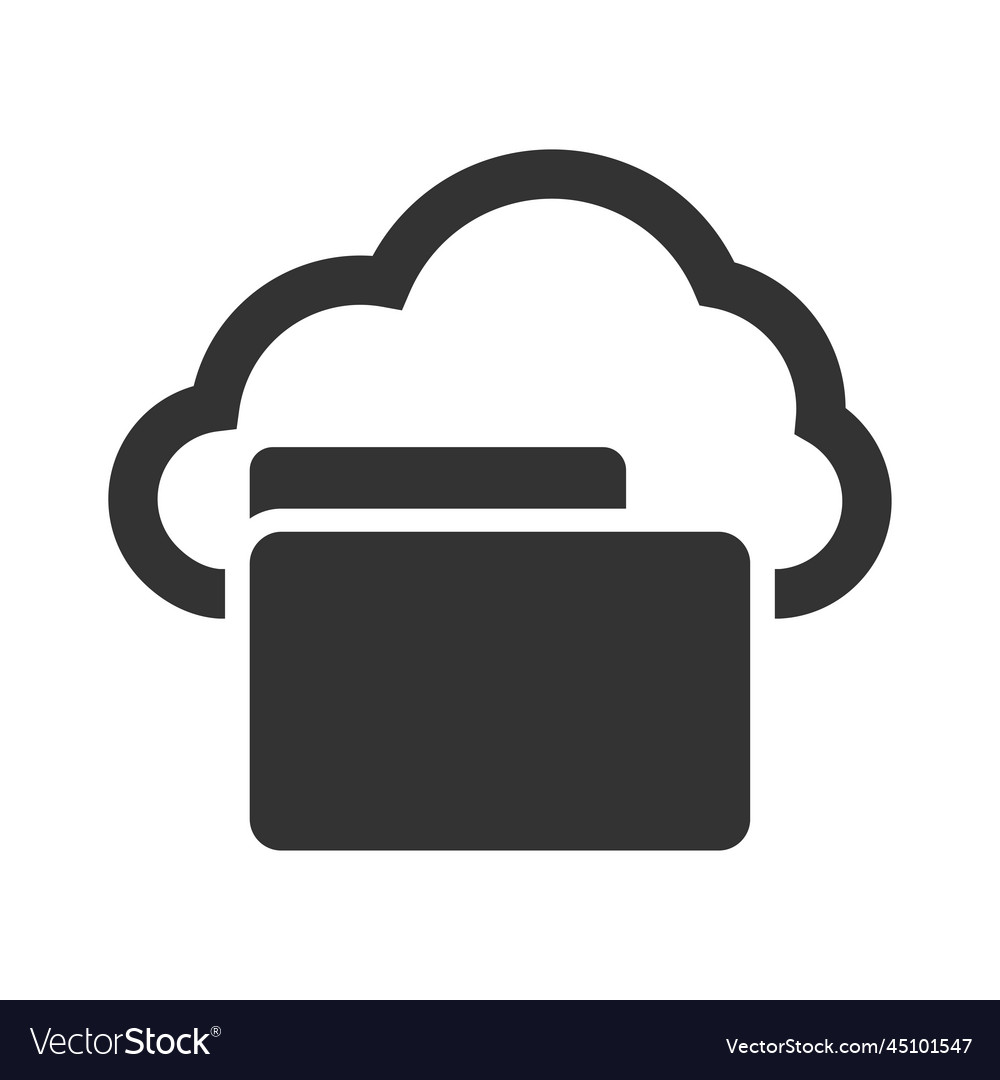 Cloud folder icon Royalty Free Vector Image - VectorStock