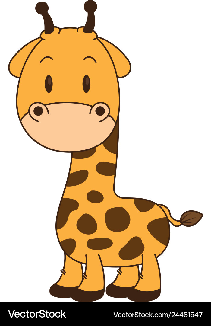 Cute and adorable giraffe character Royalty Free Vector