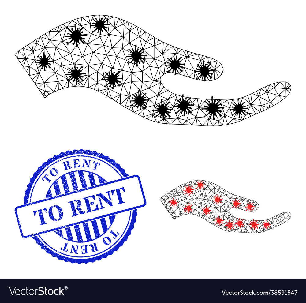 Polygonal mesh petition hand pictograms Royalty Free Vector Polygonal mesh petition hand pictograms Royalty Free Vector