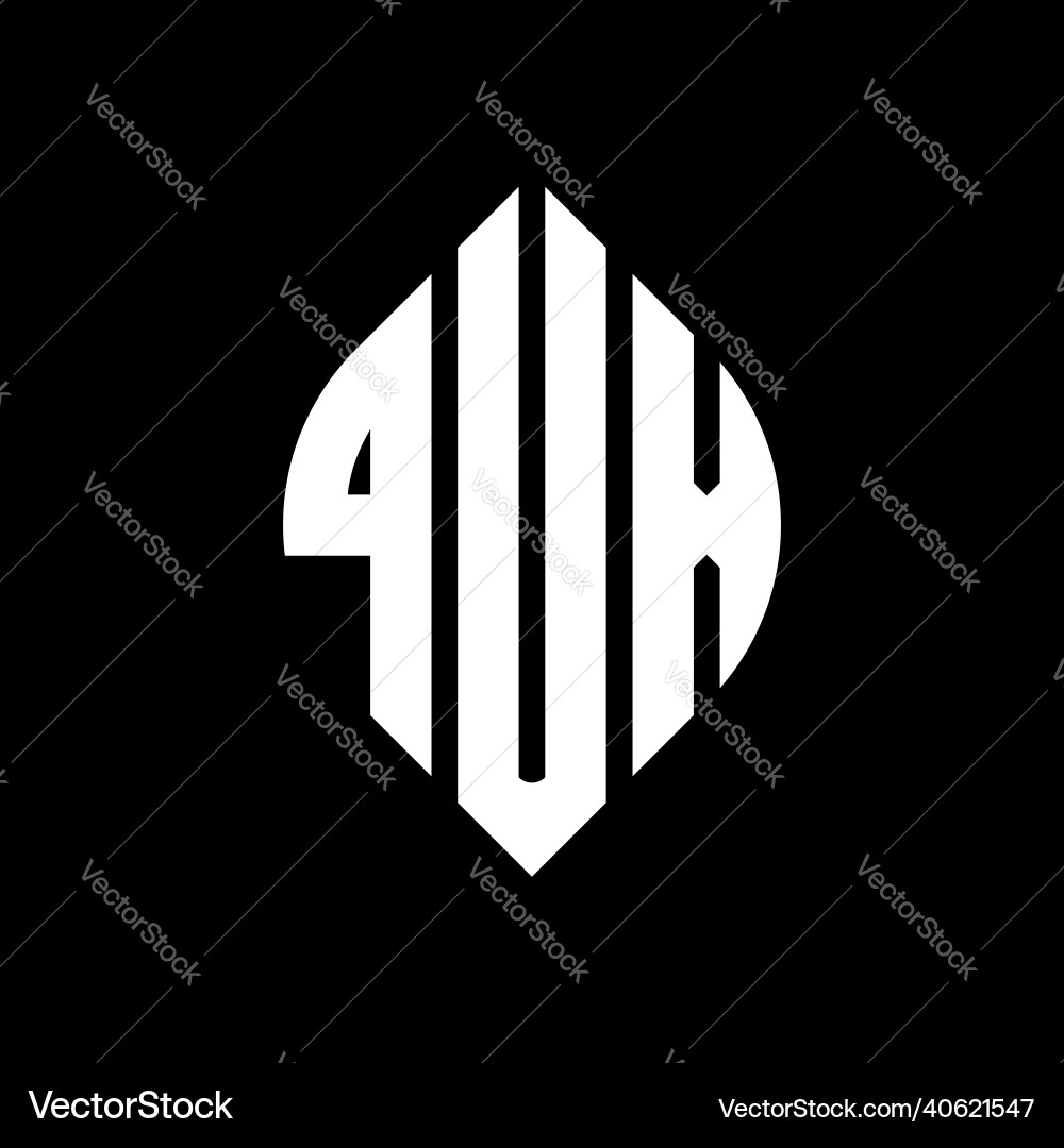 Qux circle letter logo design with circle Vector Image