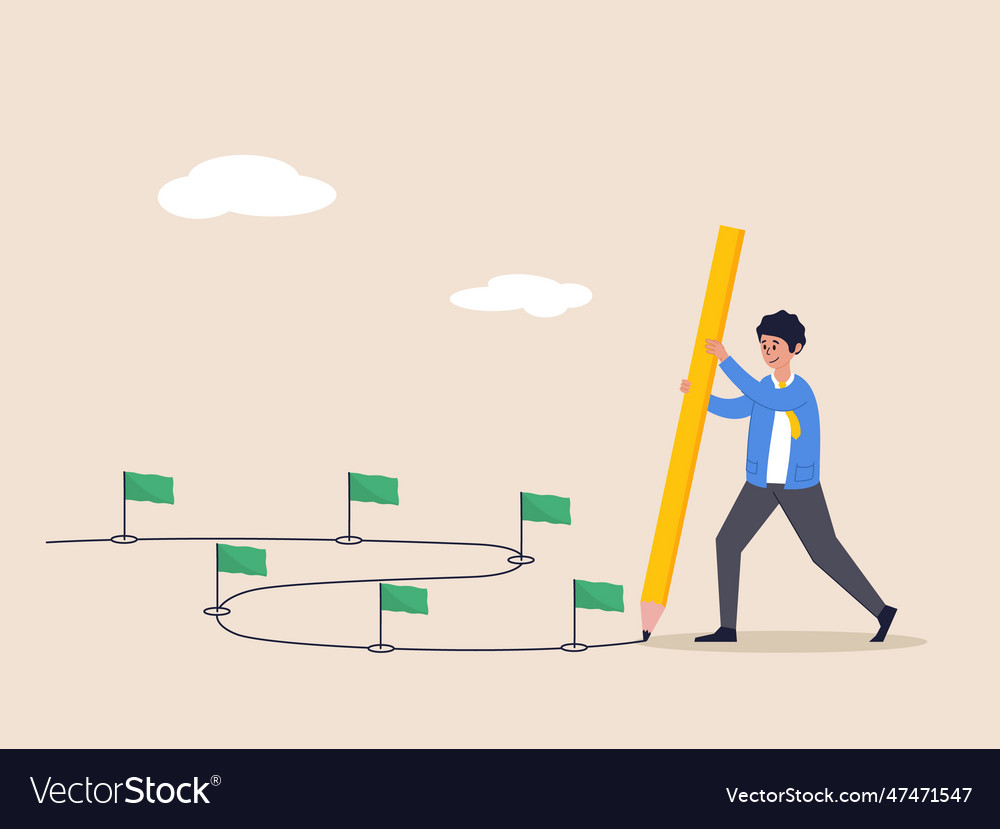 Roadmap concept workflow or working process Vector Image