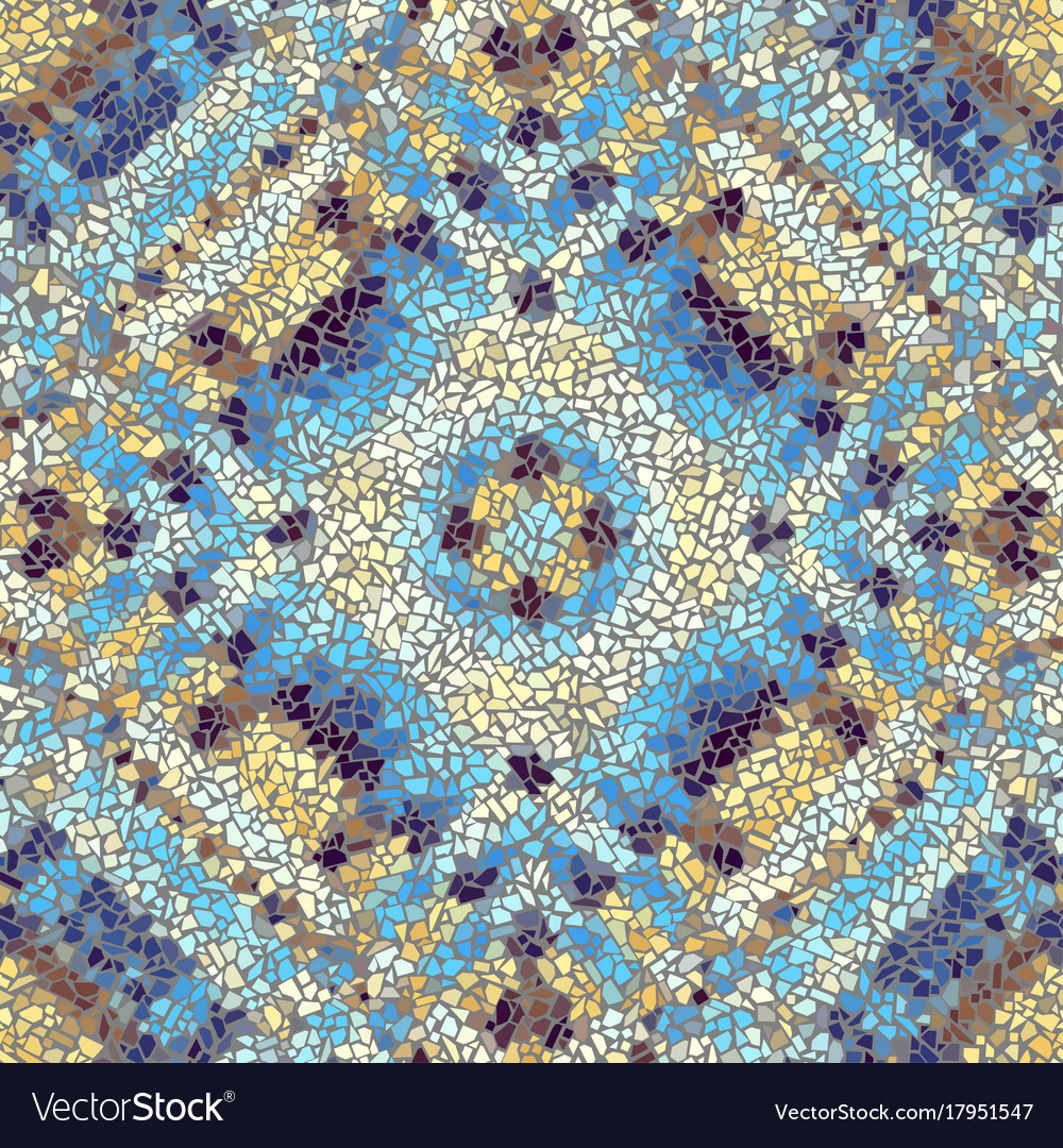 Seamless mosaic art pattern Royalty Free Vector Image