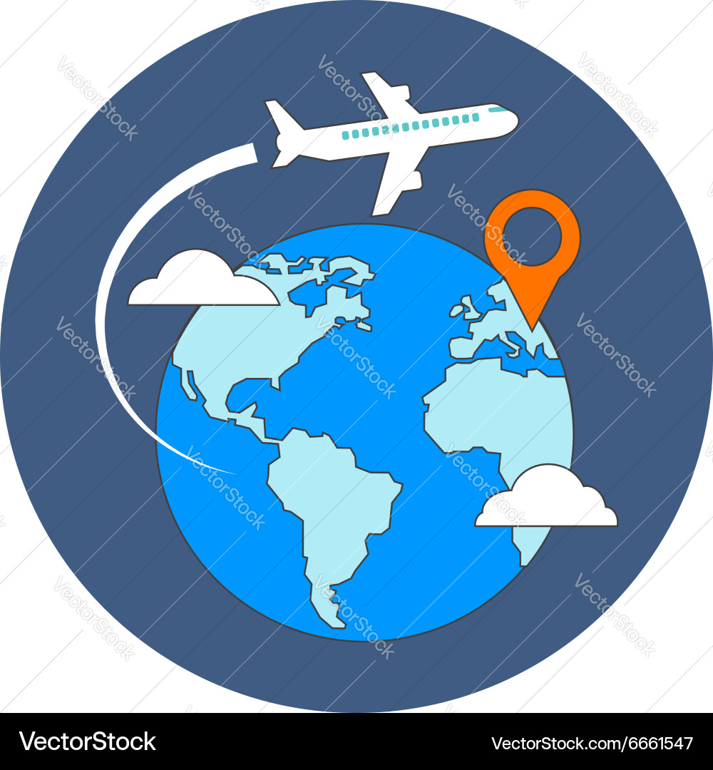 Travel destination concept flat design icon Vector Image