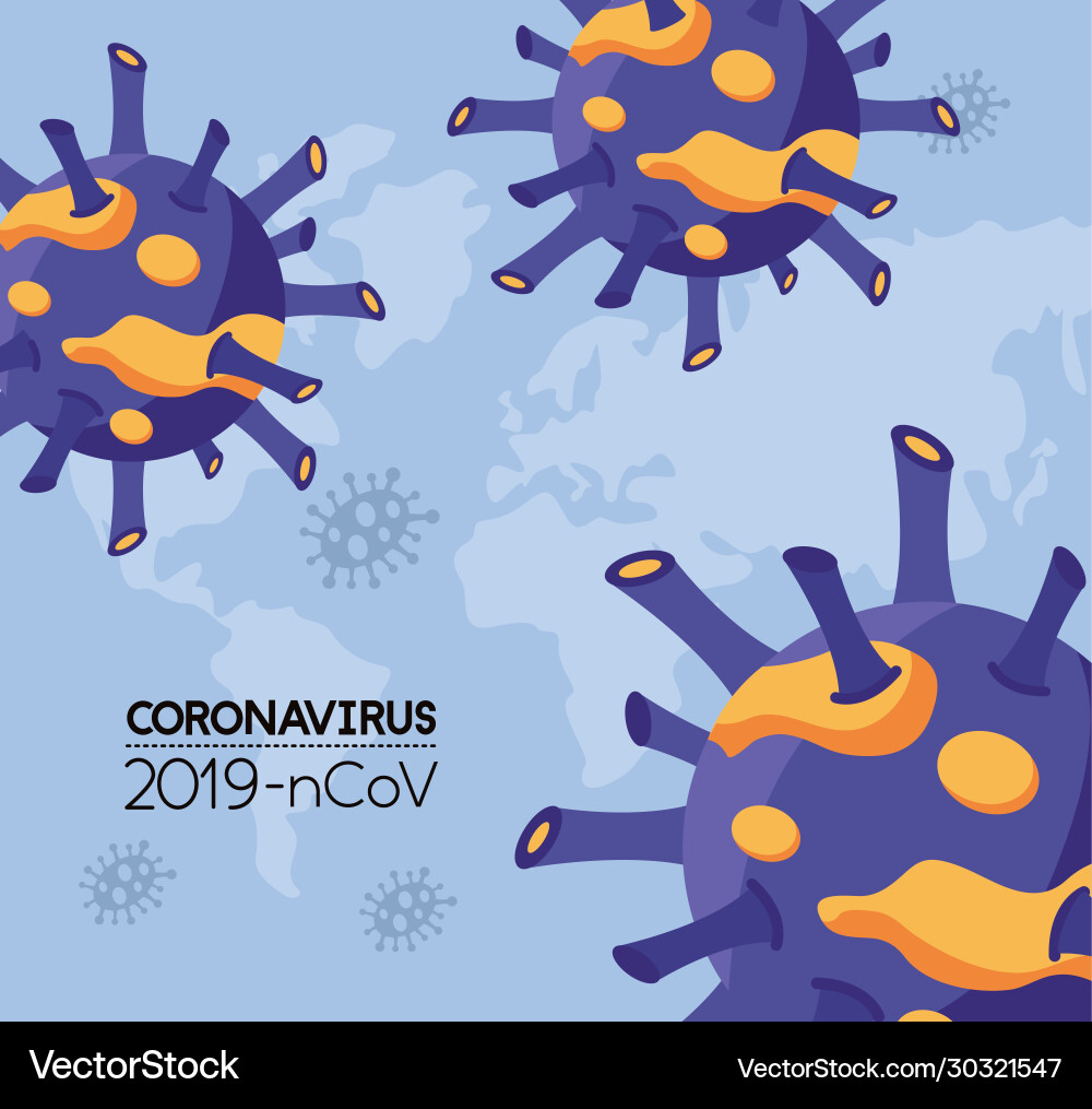 World planet earth with covid19 19 Royalty Free Vector Image